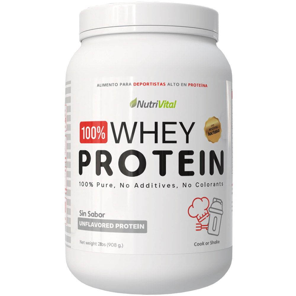 Chef Whey Protein de Nutrivital 2Lbs Sin Sabor para Cocinar con enzima